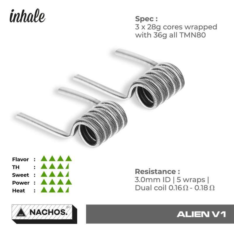 Jual Alien V1 V2 V3 Inhale Prebuilt Coil Vape Wire by Inhale Exhale ...