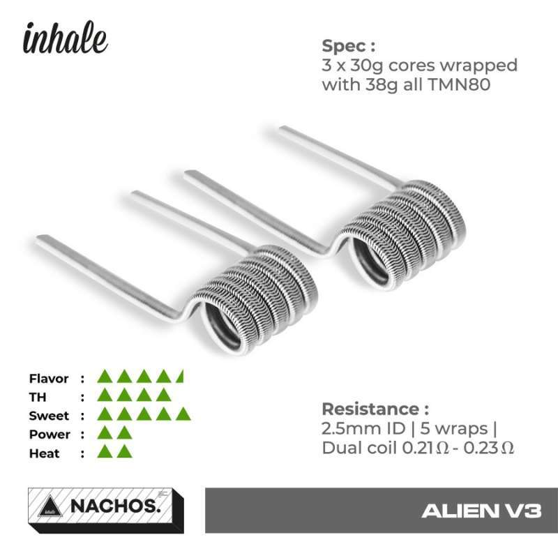 Jual Alien V1 V2 V3 Inhale Prebuilt Coil Vape Wire by Inhale Exhale ...