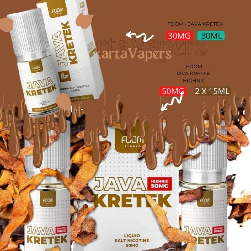 Jual Foom Java Kretek Salt Nic Cigarette Series 30ml - 100% Authentic ...