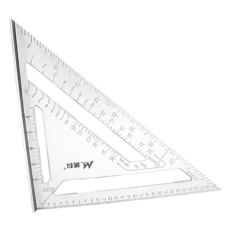 Jual Metric 30cm Aluminum Triangle Square Ruler Measuring Heavy-duty ...