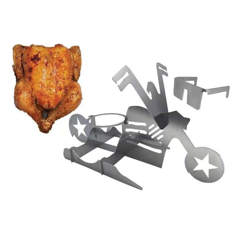 Jual Motorcycle Style Barbecue Grill Chicken Stand Beer Holder Di ...