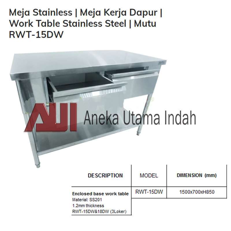 Jual Meja Stainless Roti Original Murah - Harga Diskon Mei 2024 ...