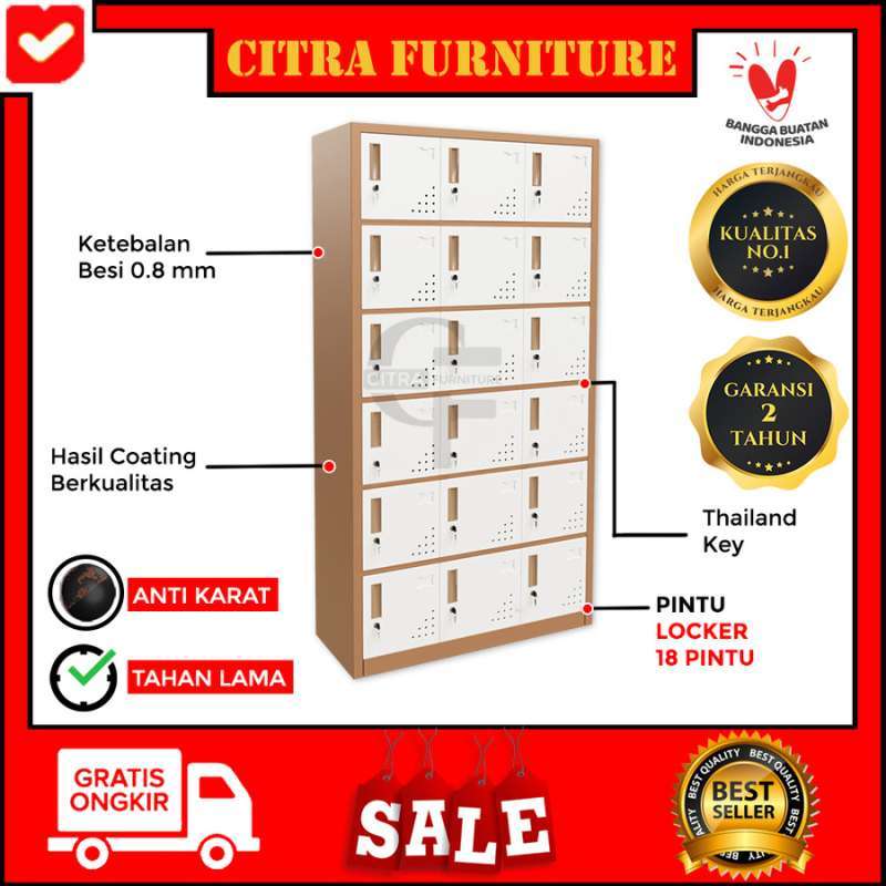 Jual Loker Besi 18 Pintu Kunci |locker Karyawan|arsip File Filling ...