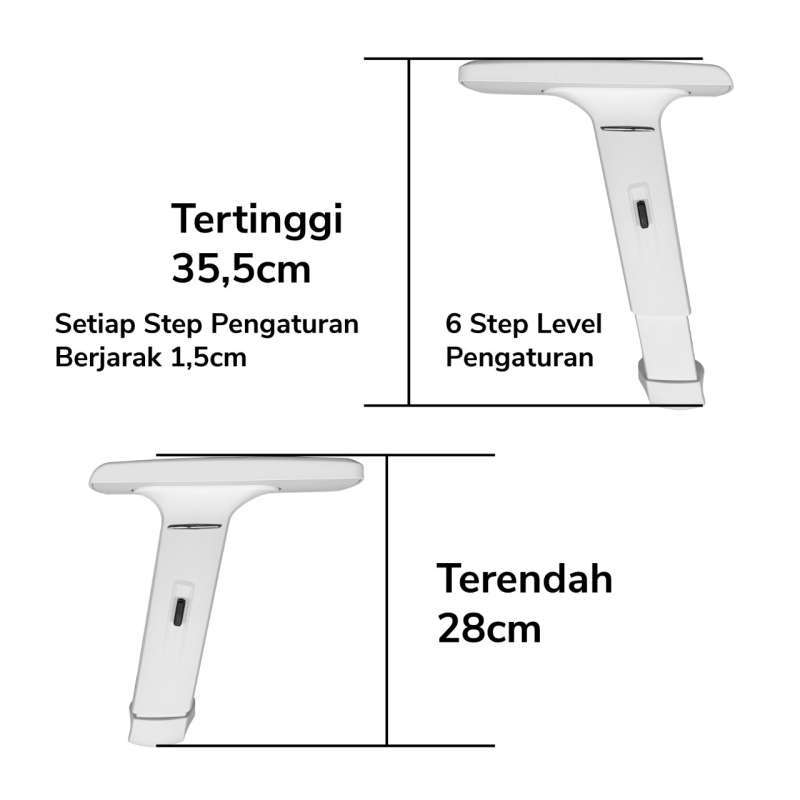 Jual Fantech Arm Rest 1d Sandaran Tangan Kursi Kerja Kantor Oca258 ...