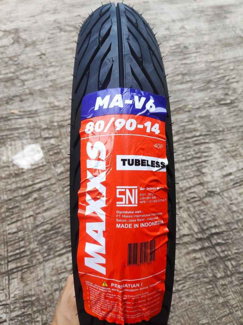 Jual Ban tubles tubeless Maxxis 80 90 14 MA V6 motor matic matik ring 14 di Seller Shoppedia ...