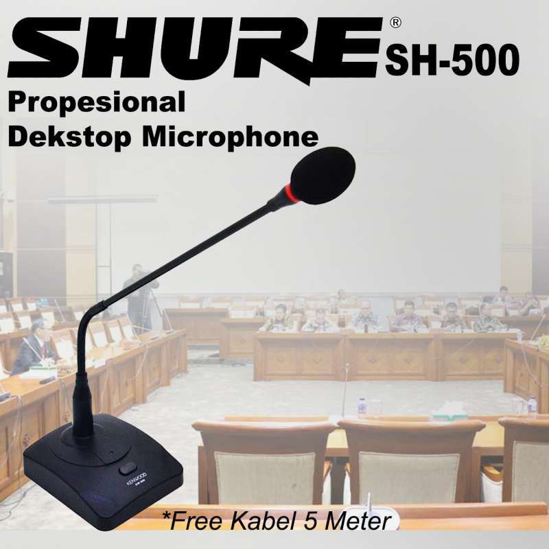 Jual Microphone/mic Meja/mic Duduk/mic Mimbar Shure Sh-500 Di Seller ...