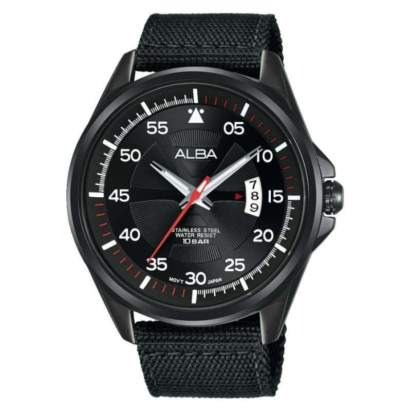 Jual Jam Tangan Pria Alba Kanvas Hitam Original & Branded - Harga ...