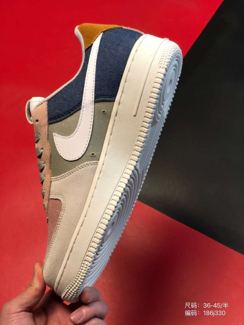 Jual 36-45 Nike Air Force 1 Contrast Suede Canvas Bape Star Nike Air ...