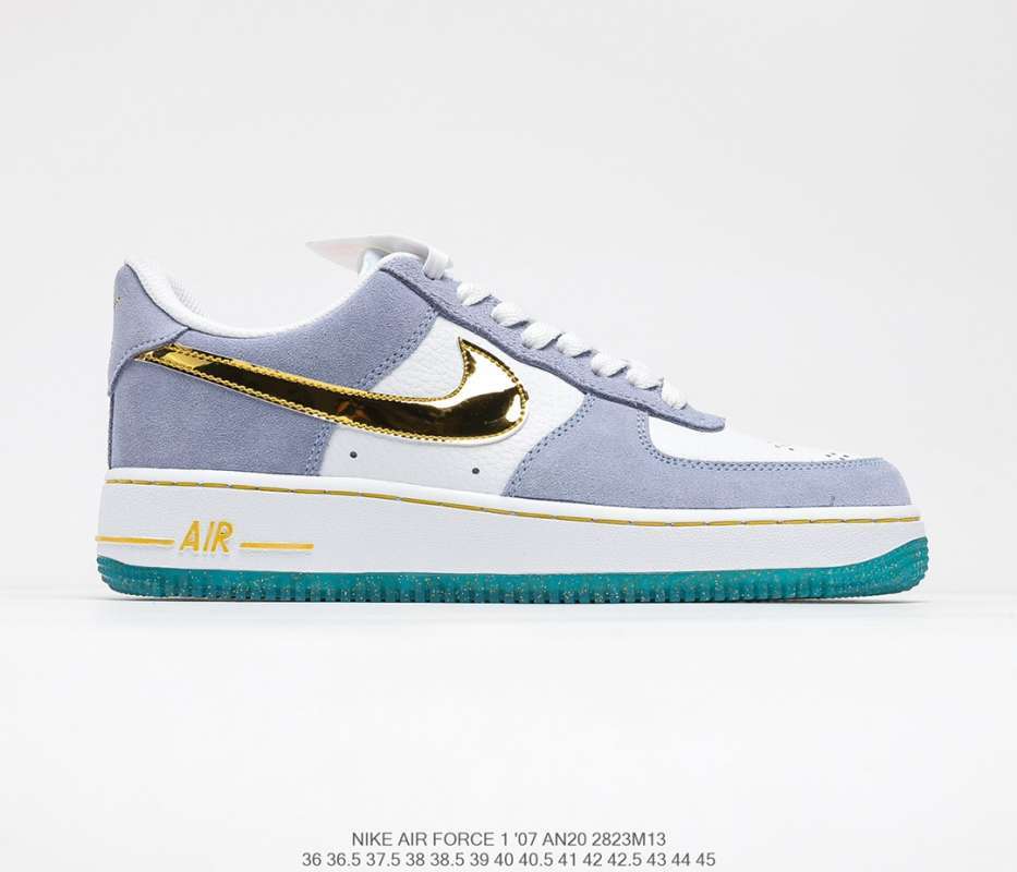 Jual NIKE AIR Force 1 low profile white blue gold snow ice 2823m13 - 45 ...