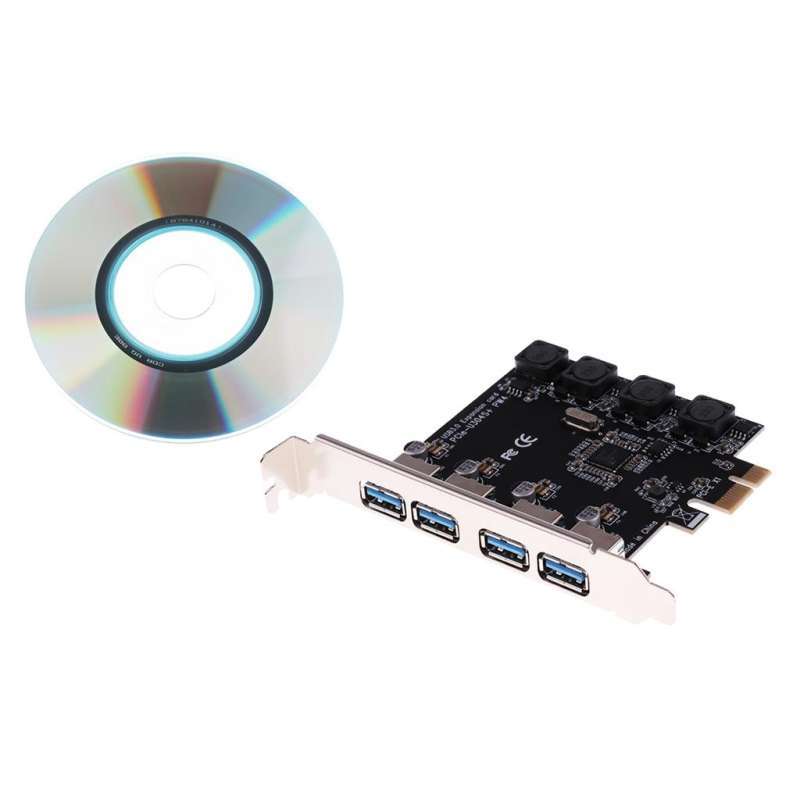 Jual 5Gbps PCI-E to 4 Port USB3.0 USB 3.0 Hub Controller Card Adapter ...