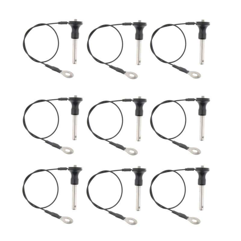 Jual 9 Pieces Stainless Steel Ball Lock Quick Release Pin Push Button ...