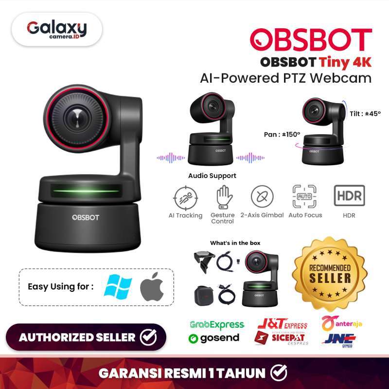 Promo Obsbot Tiny 4k Ai-powered Ptz Webcam Diskon 11% Di Seller Galaxy Camera Official Store ...