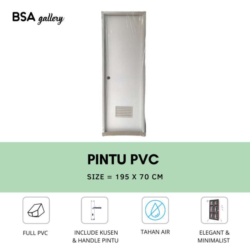 Jual PINTU WC KAMAR MANDI PVC PUTIH POLOS + KUSEN DAN JALUSI MURAH ...