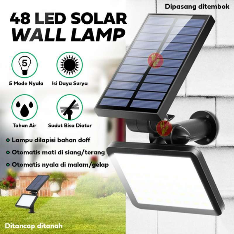 Jual LAMPU SOLAR TENAGA SURYA MATAHARI OUTDOOR STANDING 48 LED TAMAN ...