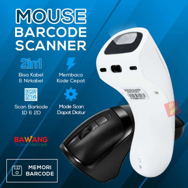 Jual MULTIFUNCTION WIRELESS MOUSE + BARCODE SCANNER (1D, 2D, QR ...