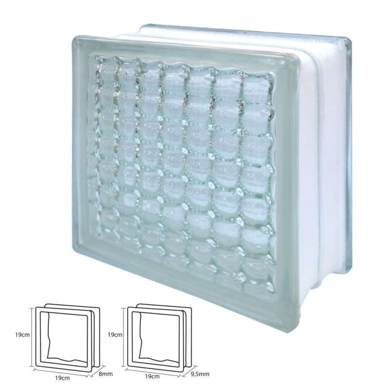 Jual Tidy Glass Block 8x19x19 Transparan Motif Hollow Crystal Parallel ...