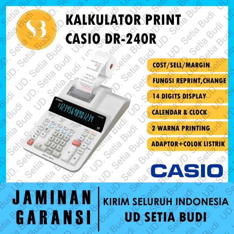 Jual Kalkulator Printing Casio Dr-240r Asli Dan Bergaransi Di Seller Toko Setiabudi - Alon Alon ...