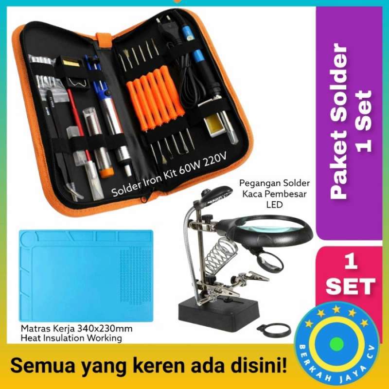 Jual Paket solder lengkap Solder listrik solder set solder station 3in1 ...