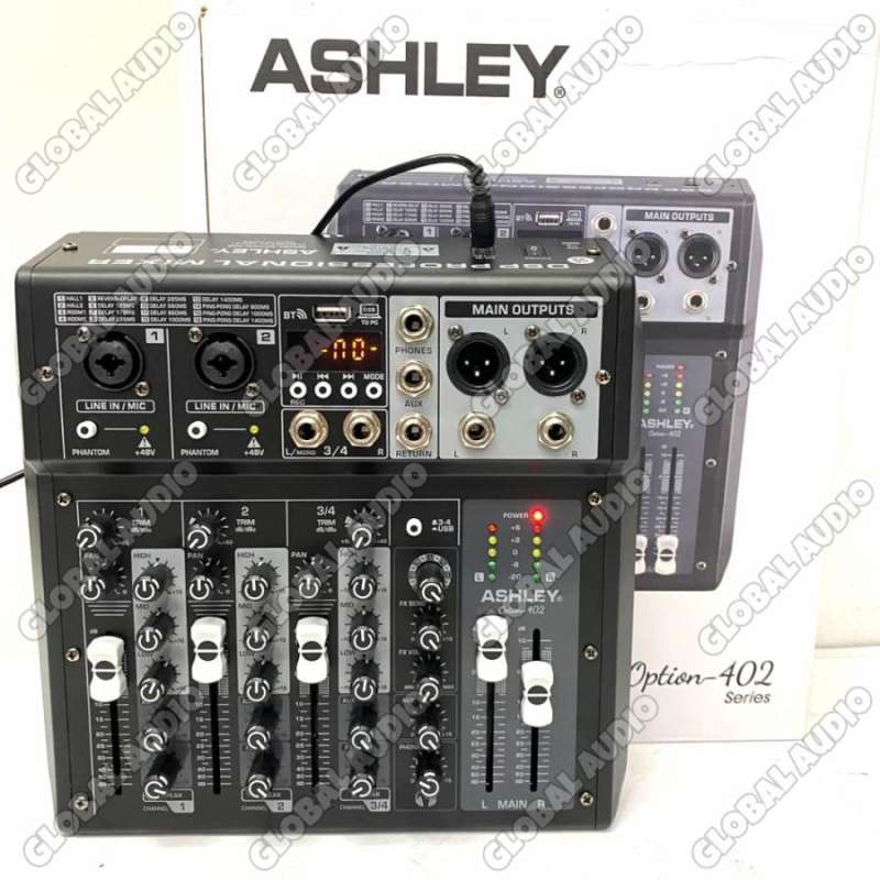 Jual Mixer Ashley Option 402 Original 4 Channel PC Soundcard option402 di Seller global audio ...