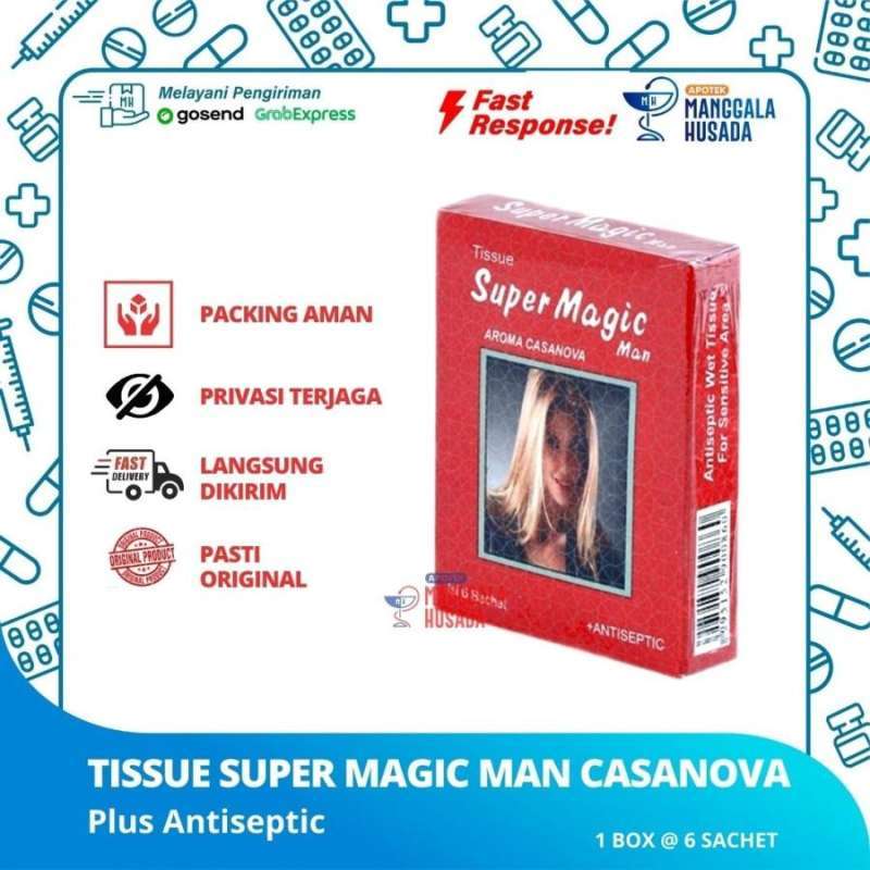 Jual TISSUE SUPER MAGIC CASANOVA PERBOX @ 6 SACHET di Seller APOTEK ...