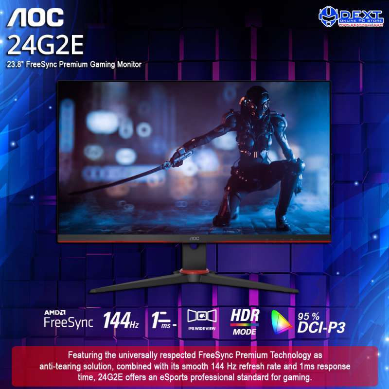 Jual AOC 24G2E 23.8 inch 144hz Gaming Monitor di Seller DEXT ...