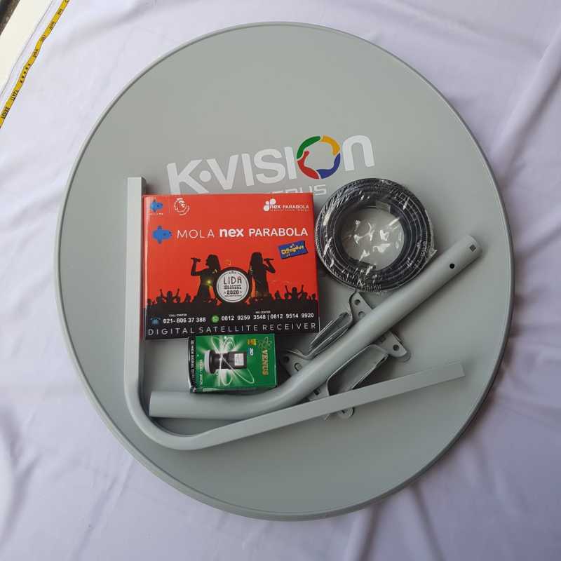 Promo Paket parabola mini 60cm receiver nex parabola -merah Diskon 14% ...