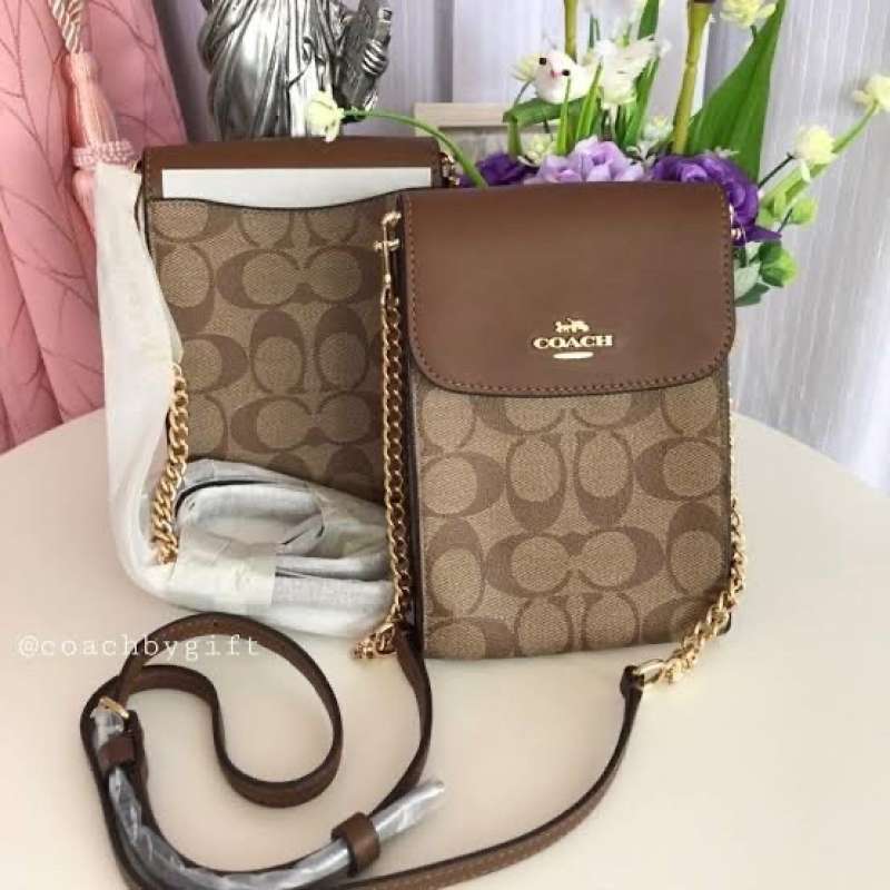 Jual Coach Rachel Phone Crossbody In Signature Canvas di Seller ...