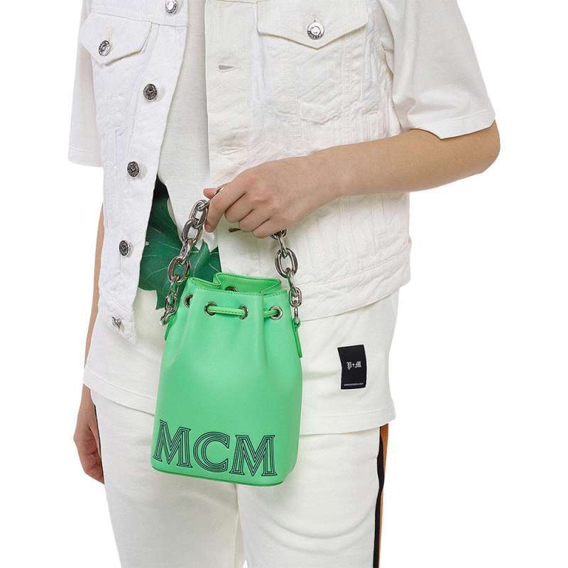 Jual Mcm Mini Drawstring Bag Chain Leather Green Di Seller Voila.id ...