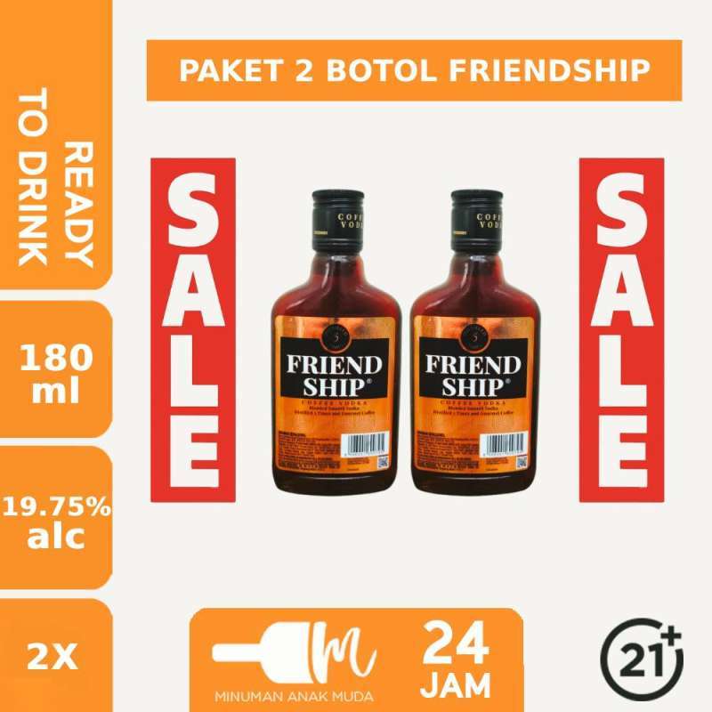 Jual Paket 2 Botol Friendship Coffee Vodka 180ml Di Seller Minuman Anak ...