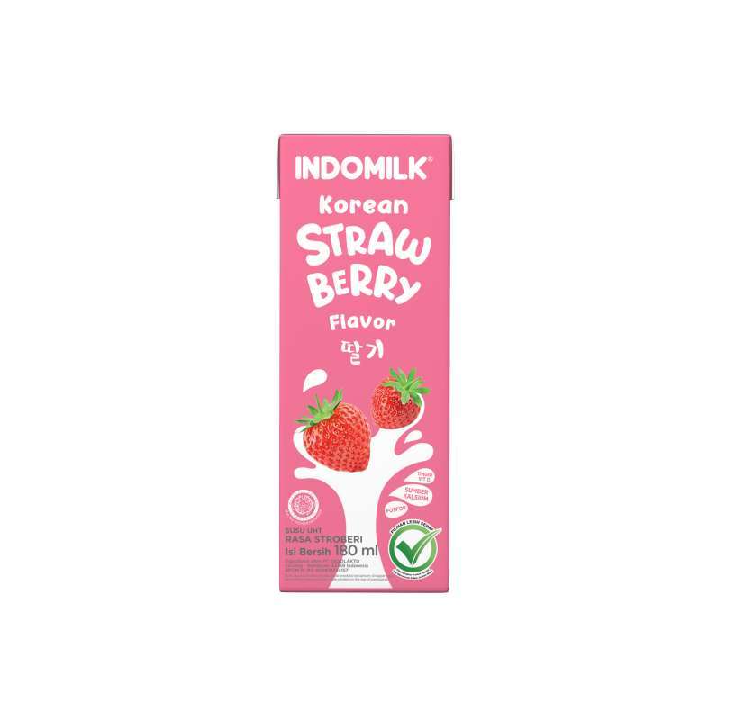 Promo Indomilk Korean Strawberry Susu Uht Rasa Stroberi [180 Ml] Diskon ...