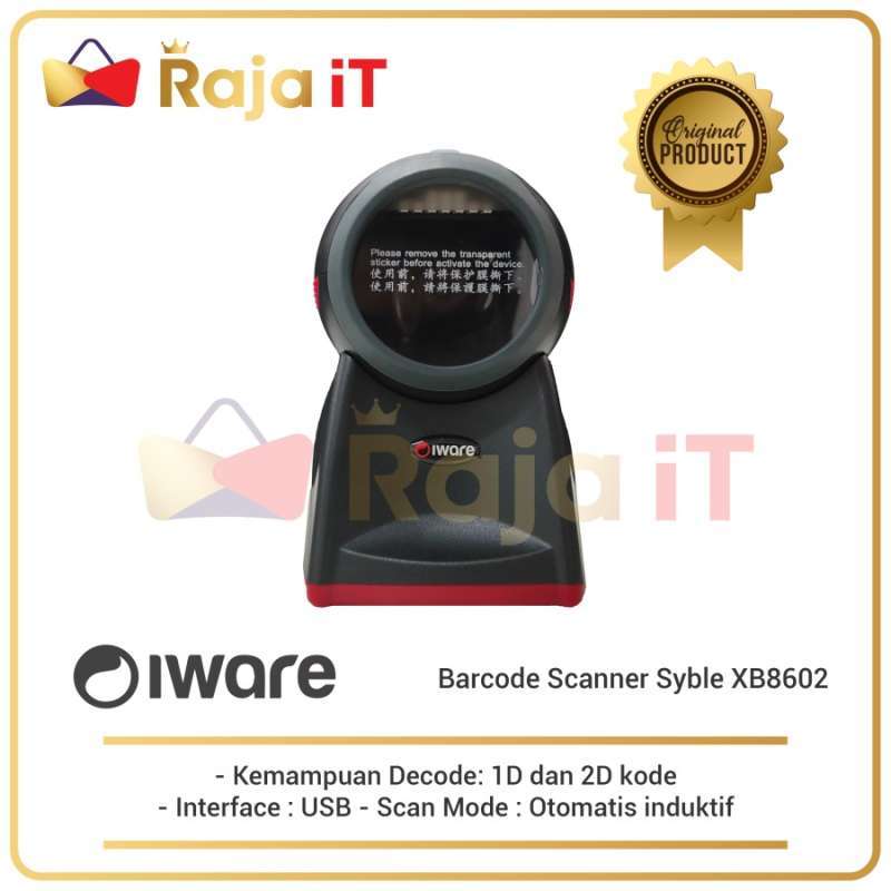 Jual IWARE Barcode Scanner Syble XB8602 1D 2D XB 8602 XB-8602 QR ...