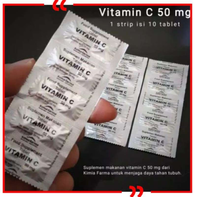 Jual VITAMIN C STRIP 50 MG 10 TABLET - VITAMIN di Seller Apotek Pelita ...