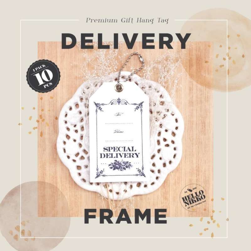Jual Delivery Frame Gift Tag kartu ucapan hampers parcel box kardus ...