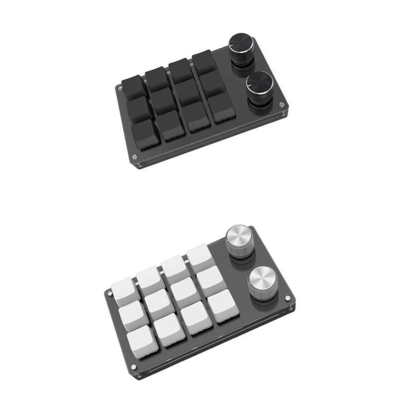 Jual 2x USB Mini 12-Key Mechanical Keyboard Programmable Keys No Drive ...
