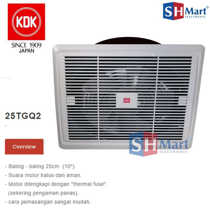 Jual Kdk Exhaust Fan Plafon 25tgq2 Ceiling Hexos 10 10inch 10 Inch ...