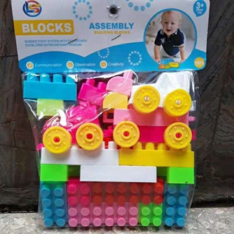 Promo Mainan Edukasi Anak Block Besar Lb13 - Block Kereta Susun Blocks ...