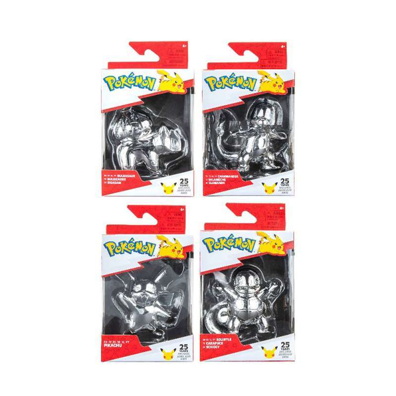 Jual Pokemon 25th Anniversary Silver Figure 3 (Assortment of 6) di ...