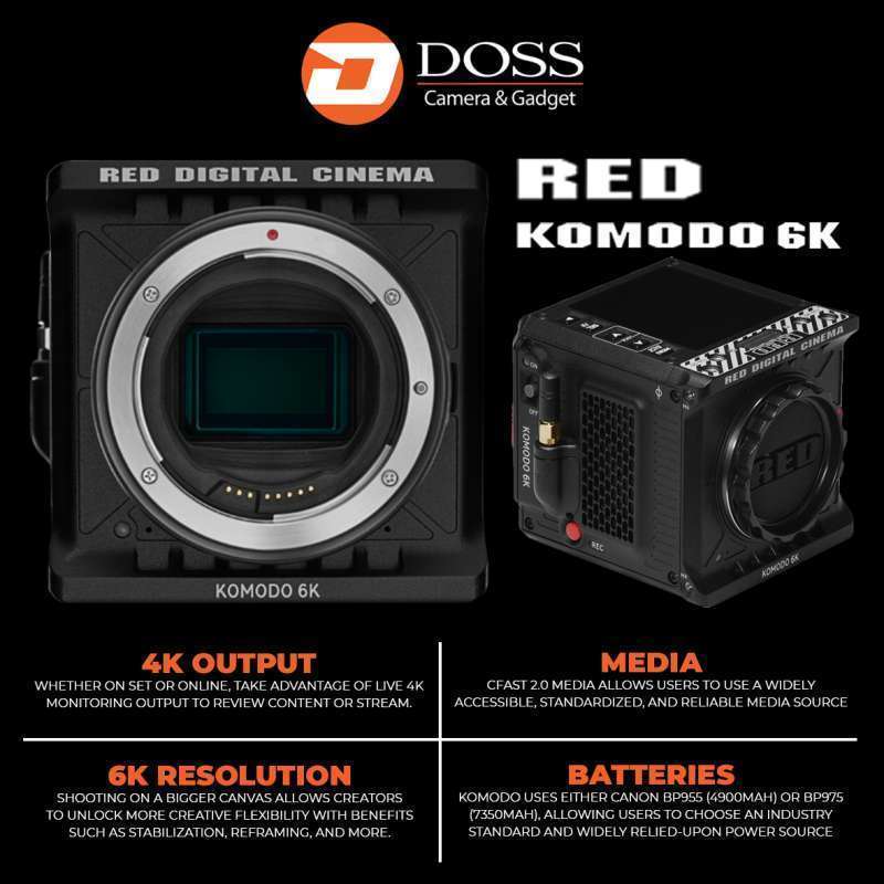 Jual RED DIGITAL CINEMA KOMODO 6K Digital Cinema Camera - Red Komodo 6K di Seller Doss Bali ...