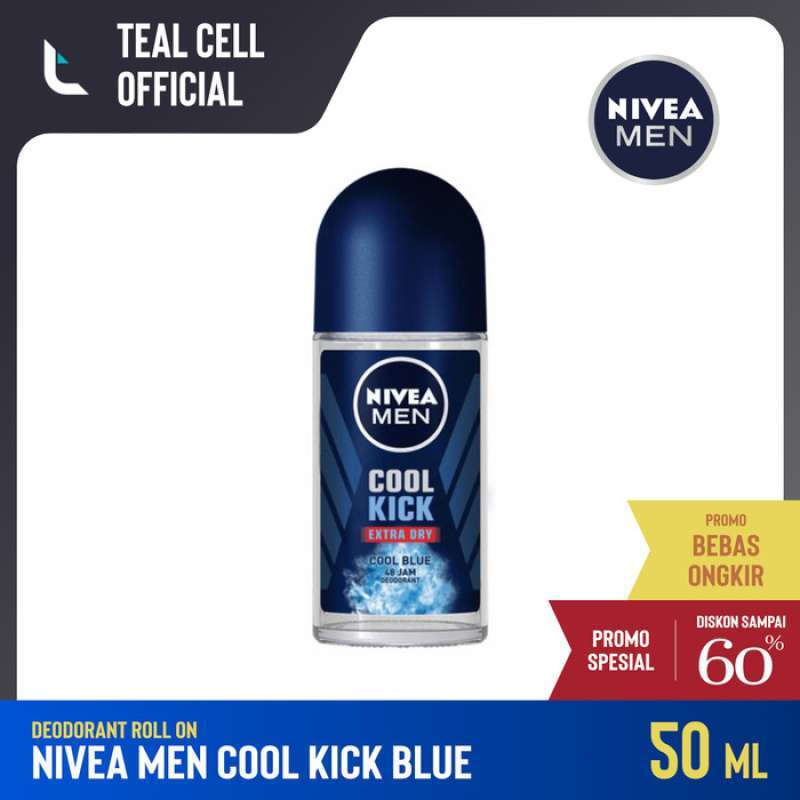Promo NIVEA MEN - COOL KICK EXTRA DRY COOL BLUE DEODORANT ROLL ON ...