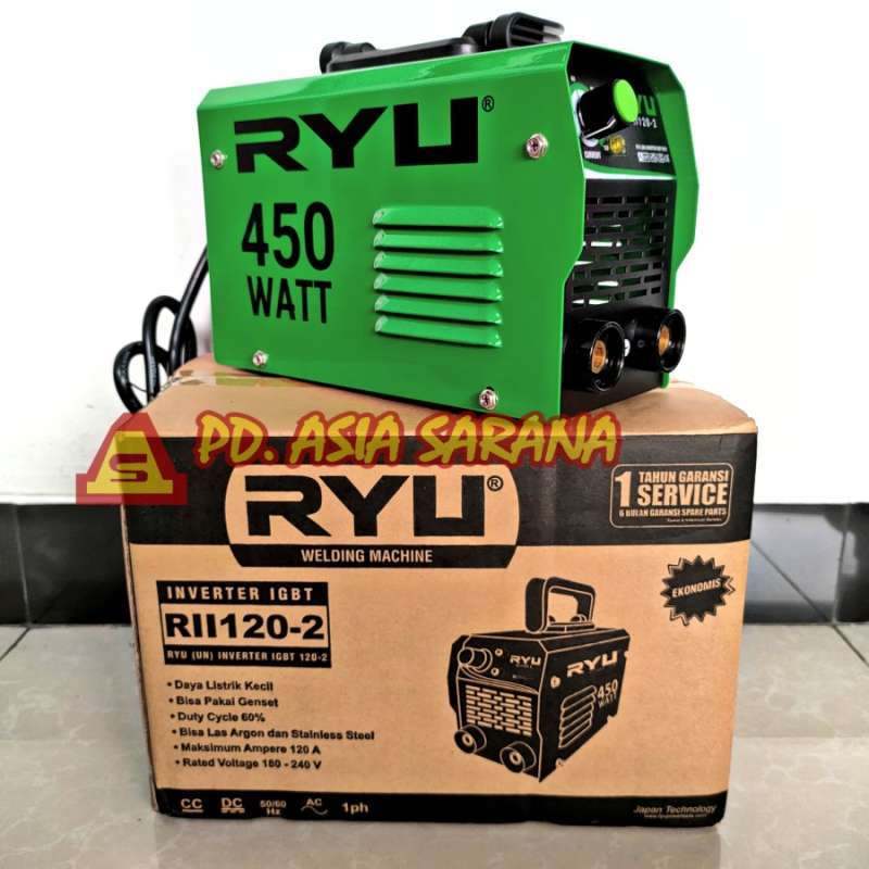 Jual Mesin Trafo Las Listrik 450 Watt RII 120-2 RYU / Welding Inverter IGBT di Seller Asia ...
