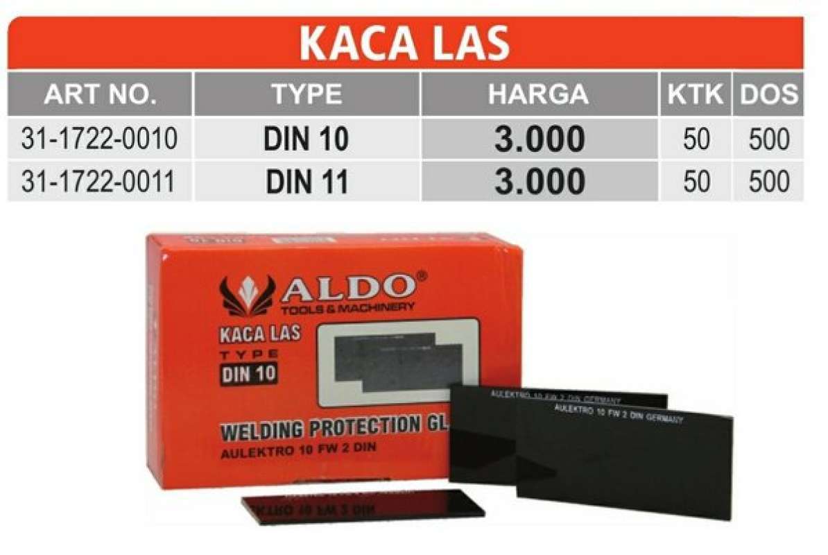 Jual Kaca Las Hitam ALDO Kotak Kaca Las Kedok Topeng Din 11 Welding ...