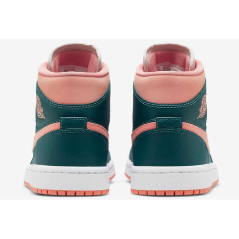Jual Nike Air Jordan 1 Mid Dark Teal Green Salmon Women Sizing - 7 Di ...