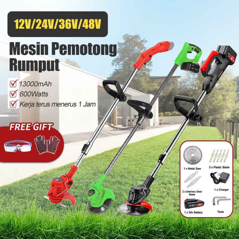 Promo Mesin potong rumput 12V/24V/36V/48V Mesin Pemotong Rumput mesin ...