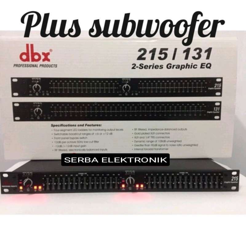 Jual Equalizer dbx 215sub dbx 215 plus subwoofer di Seller Serba Elektronik - Tambora, Kota ...