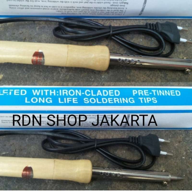 Jual solder gagang kayu iron soldering 60 watt di Seller Aksara_STORE ...