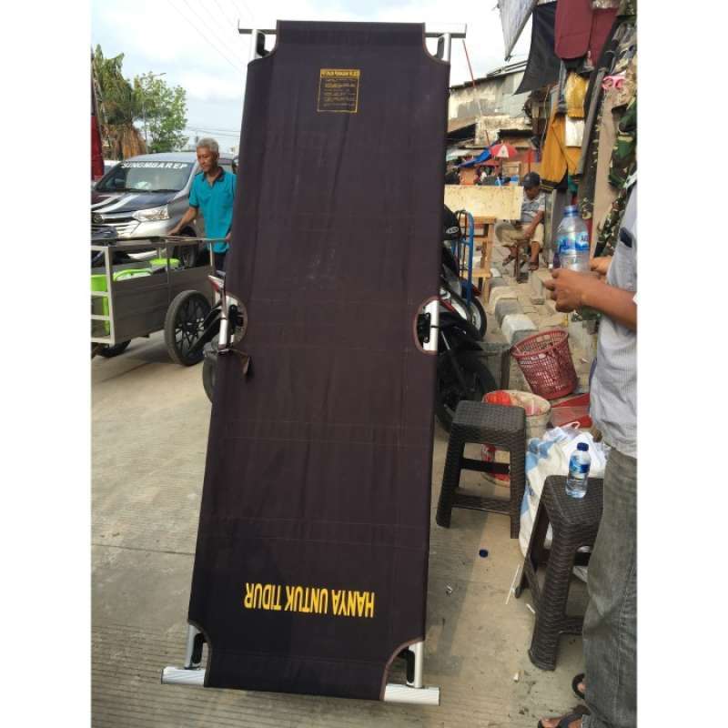 Promo Velbed Alumnium Pelbed Velbed Bed Alumunium - Cokelat ORIGINAL ...
