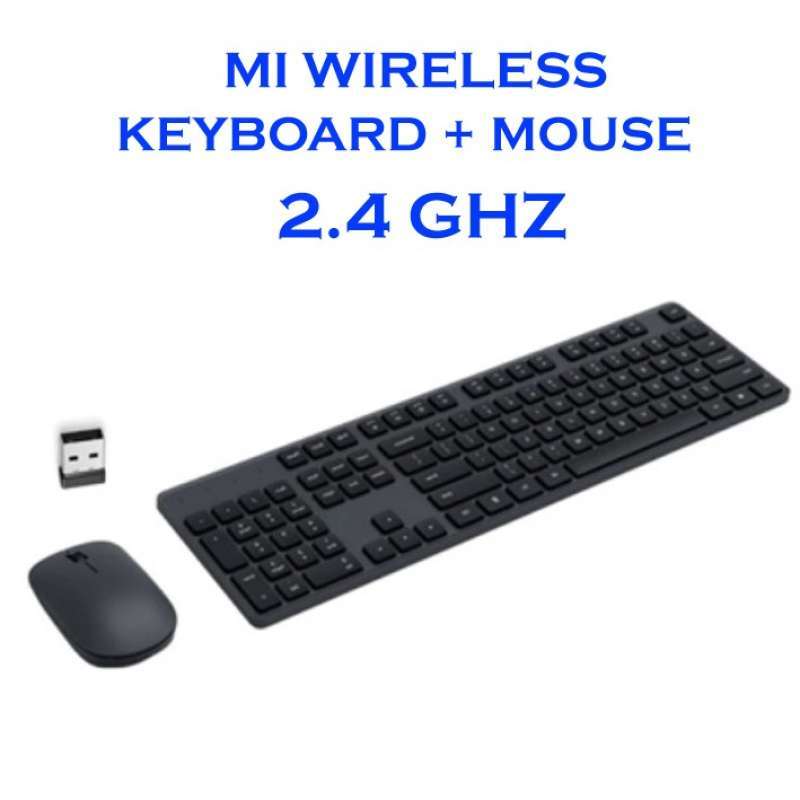 Promo Mi Wireless Keyboard Mouse Set 2.4GHz 1000DPI 104 Original Mi Set ...