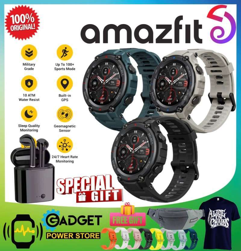 Jual Amazfit T-rex Pro Smartwatch Std Military Sp02 Trex Garansi Resmi - Black, Free Ag Di ...