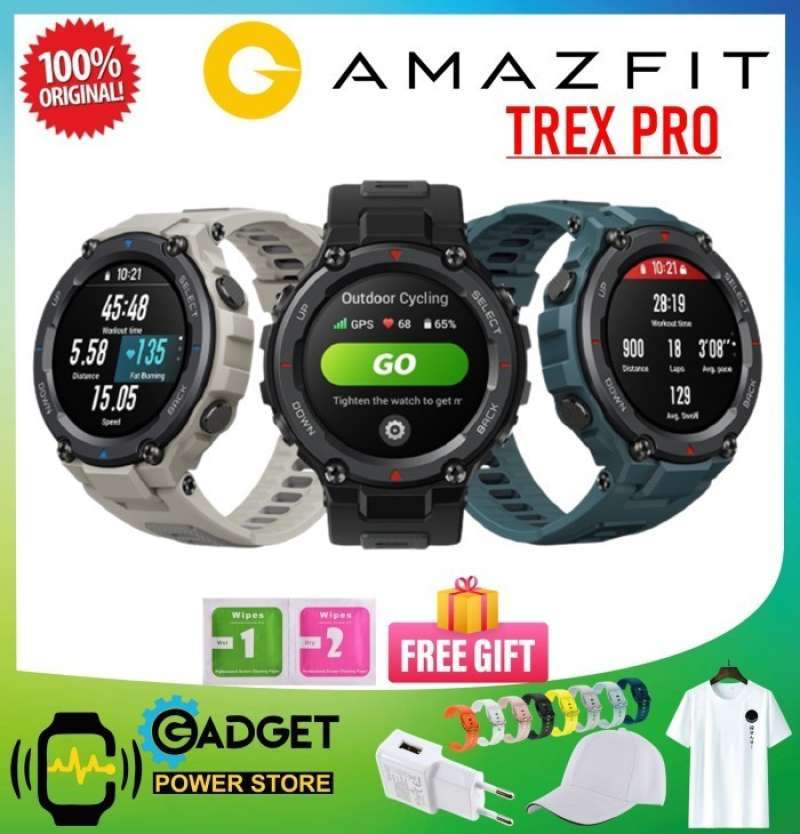Jual Amazfit T-rex Pro Smartwatch Std Military Sp02 Trex Garansi Resmi - Black, Free Ag Di ...