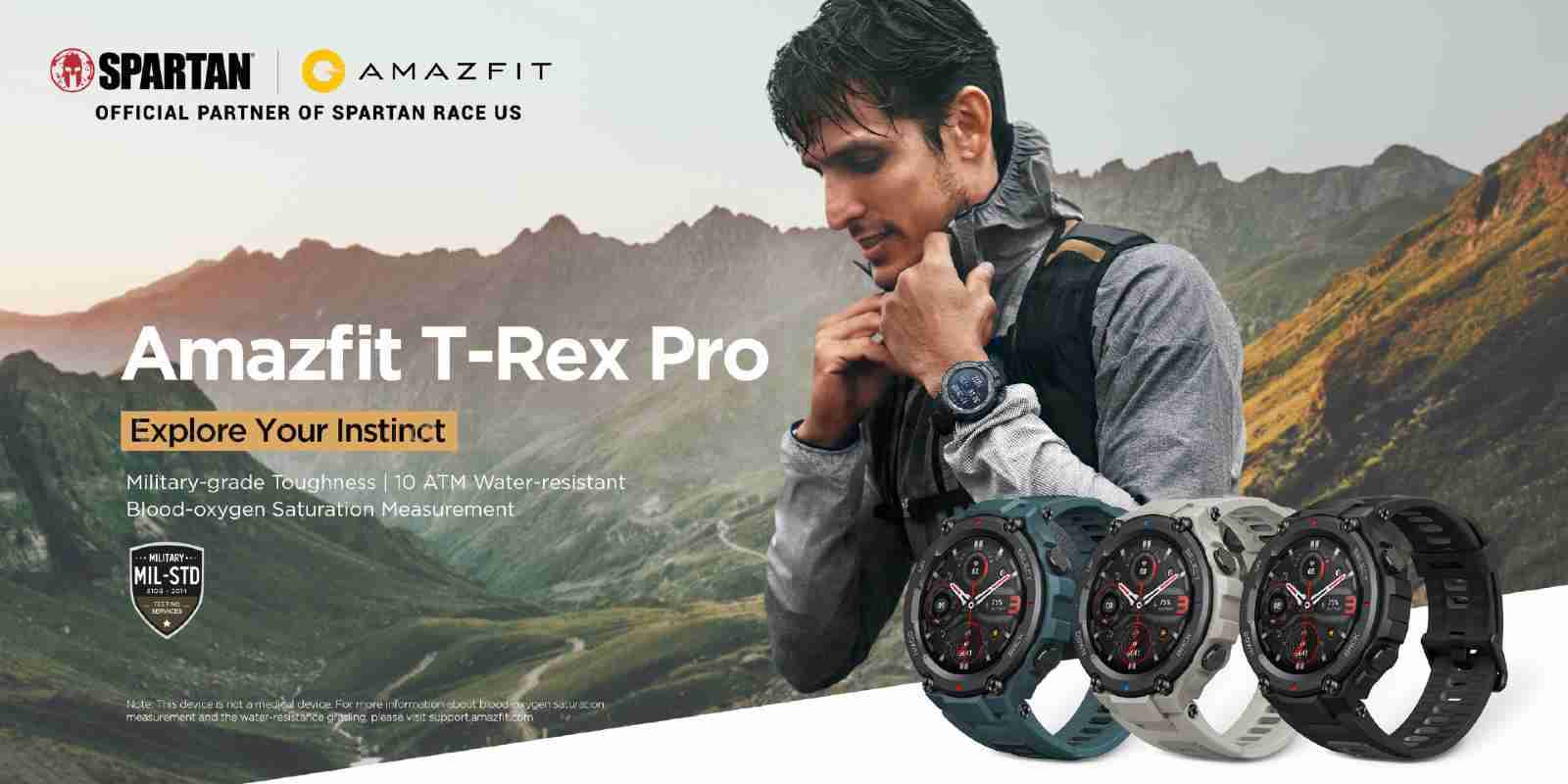 Jual Amazfit T-rex Pro Smartwatch Std Military Sp02 Trex Garansi Resmi - Black, Free Ag Di ...